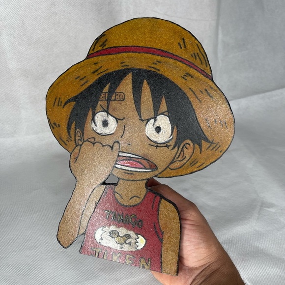 AM Arts | Art | One Piece Young Luffy Standing Wood Cutout Handcrafted ...